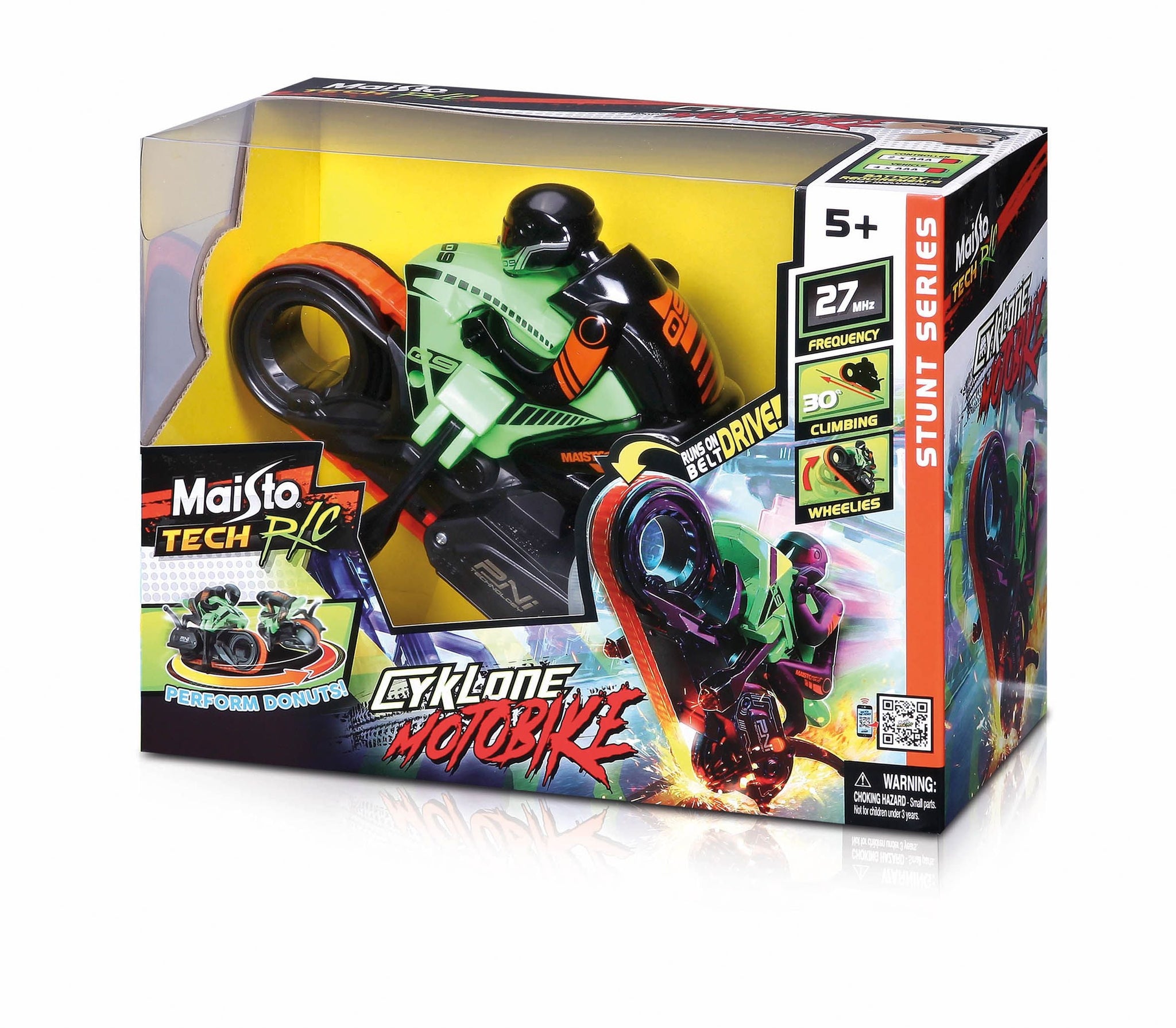Maisto Tech Remote Control Cyklone Motobike Green – Toyworld NZ