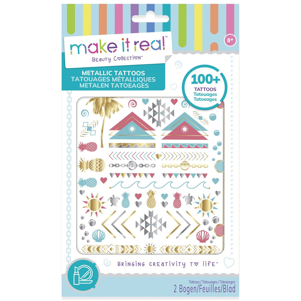 Make It Real Metallic Tattoos Blue – Toyworld NZ
