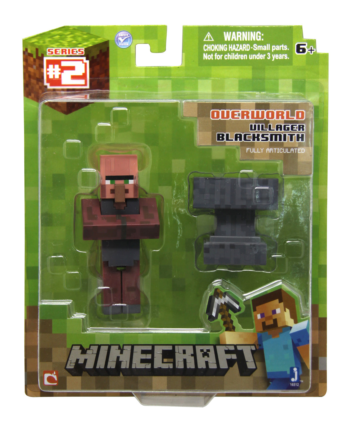 Minecraft Overworld Villager Blacksmith With Accessory – Toyworld NZ