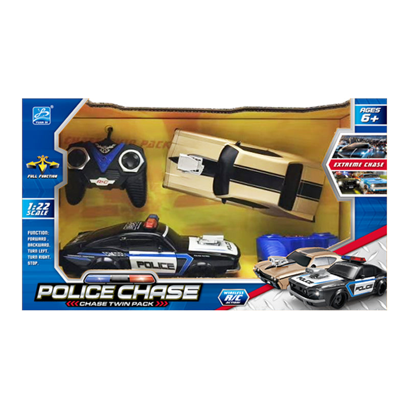 1:22 Remote Control Police Chase Twin Pack – Toyworld NZ