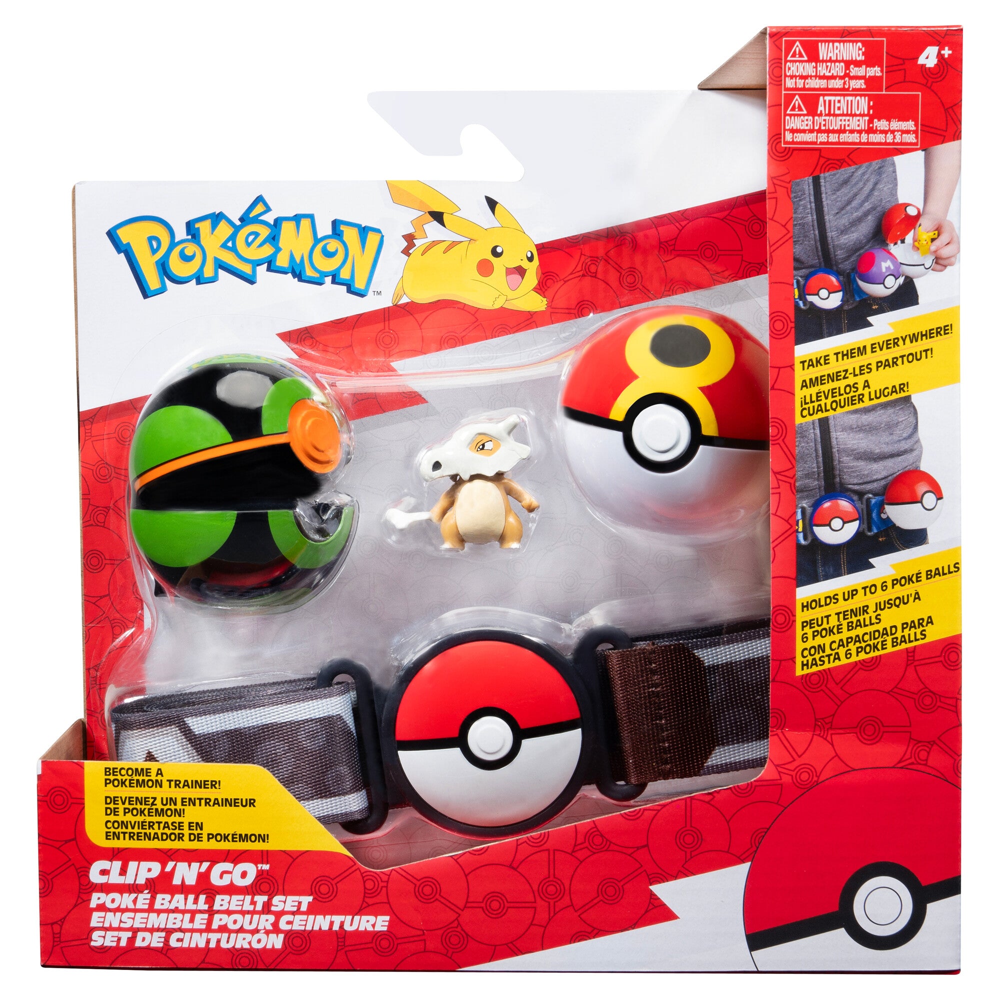Pokemon Clip N Go Poke Ball Belt Set - Repeat Ball & Dusk Ball With Cu ...