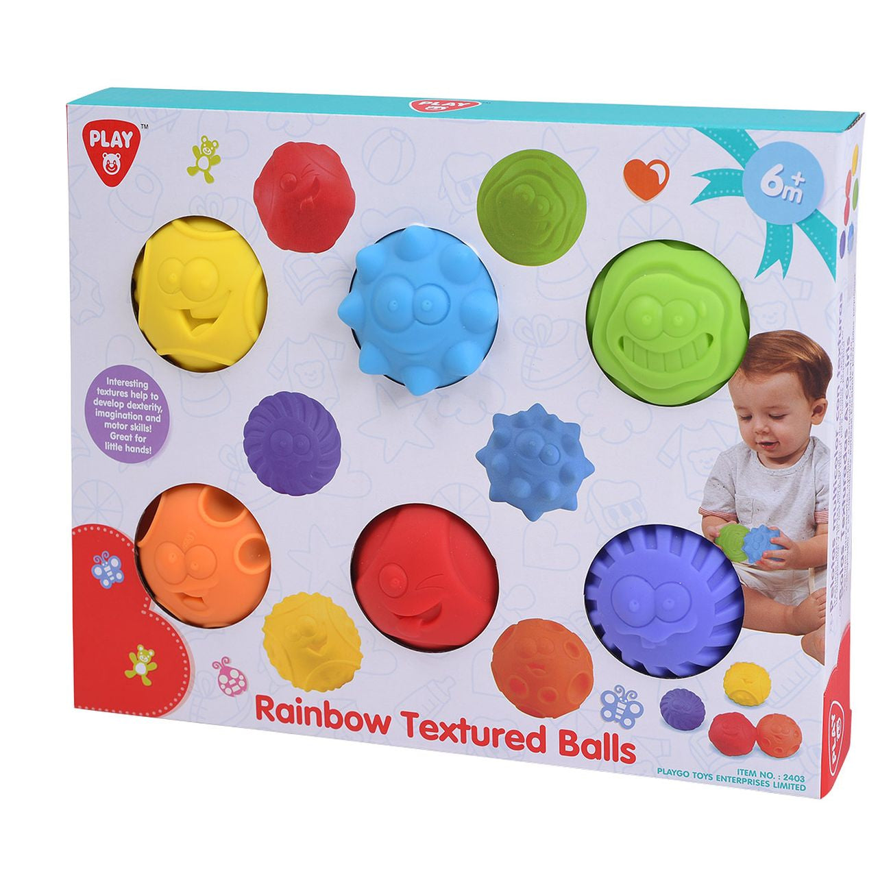 Playgo Toys Ent. Ltd. Rainbow Textured Balls – Toyworld NZ