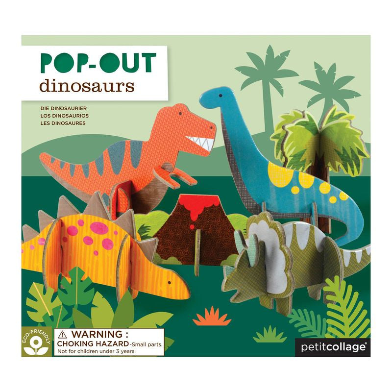 Petit Collage Pop-Out Dinosaurs – Toyworld NZ