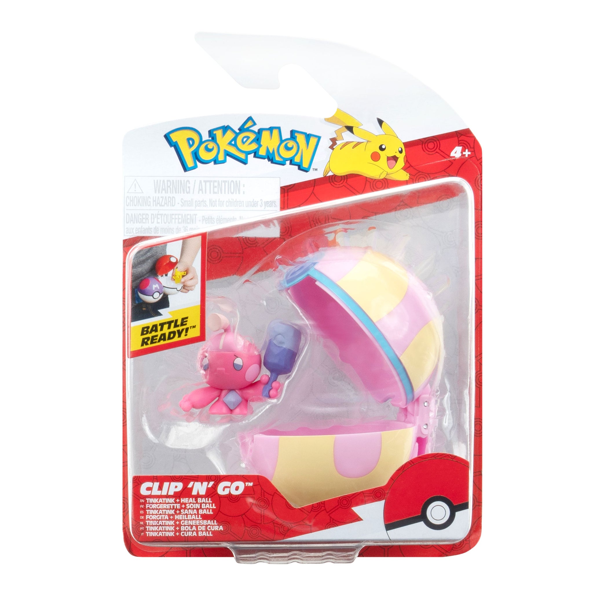 Pokemon Clip N Go Tinkatink & Heal Ball – Toyworld NZ