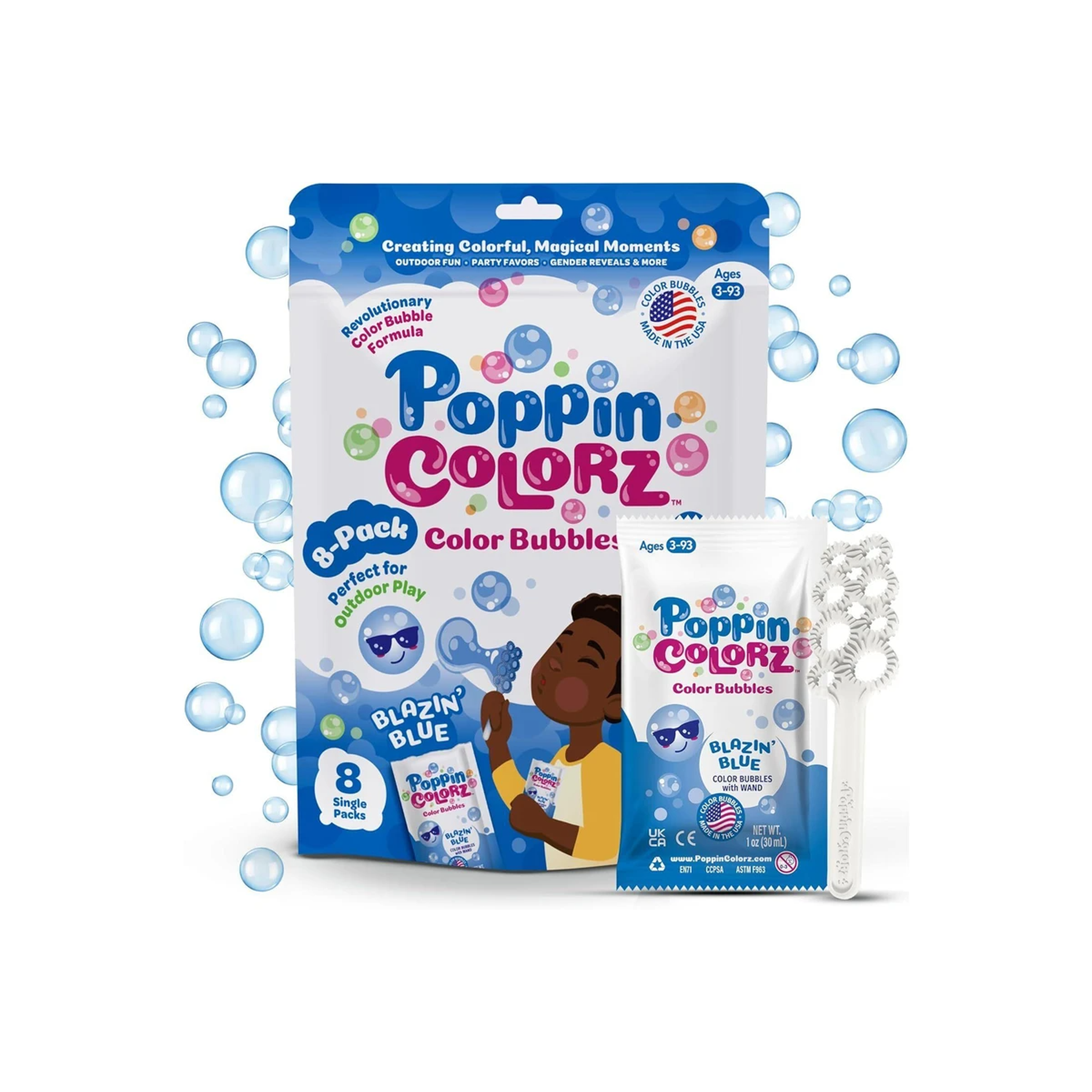Poppin Colorz Color Bubbles Blazin Blue 8 Pack – Toyworld NZ