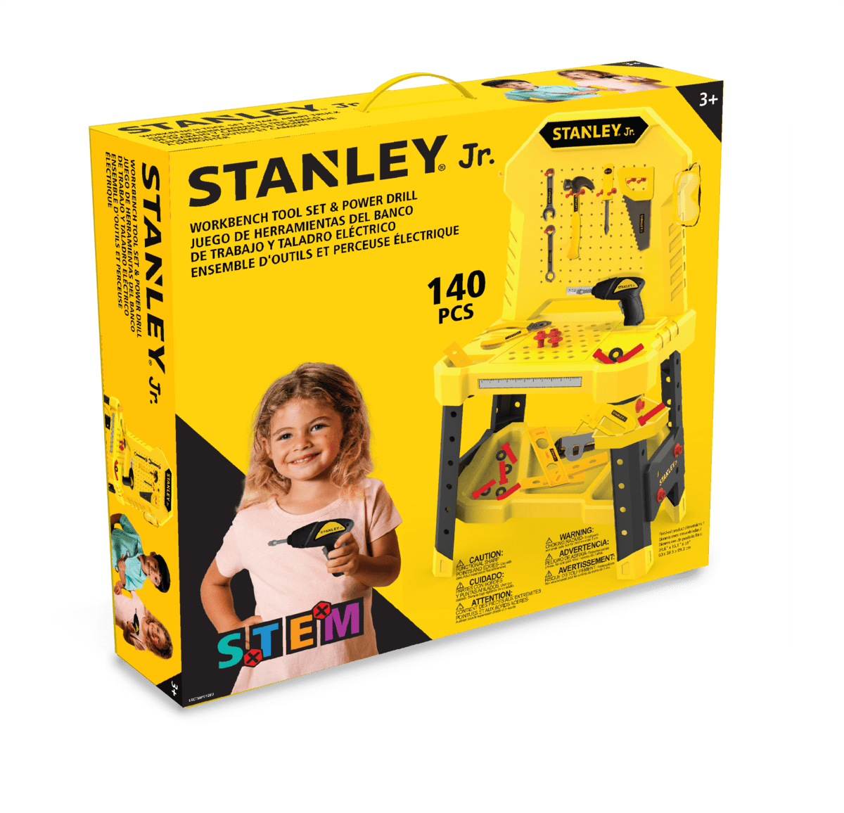 Stanley Jr. 140 Piece Workbench Tool Set & Power Drill – Toyworld NZ