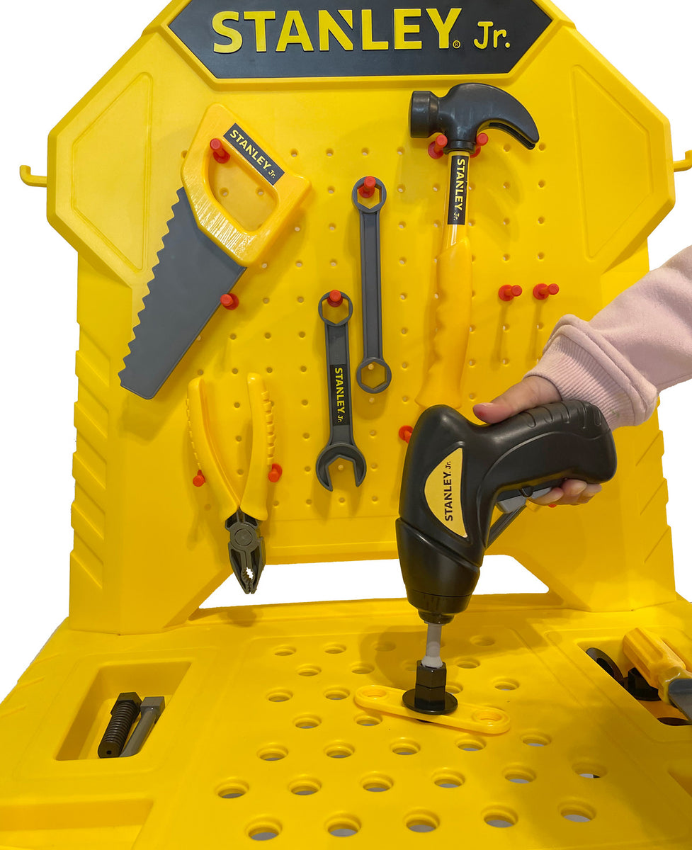 Stanley Jr. 140 Piece Workbench Tool Set & Power Drill – Toyworld NZ