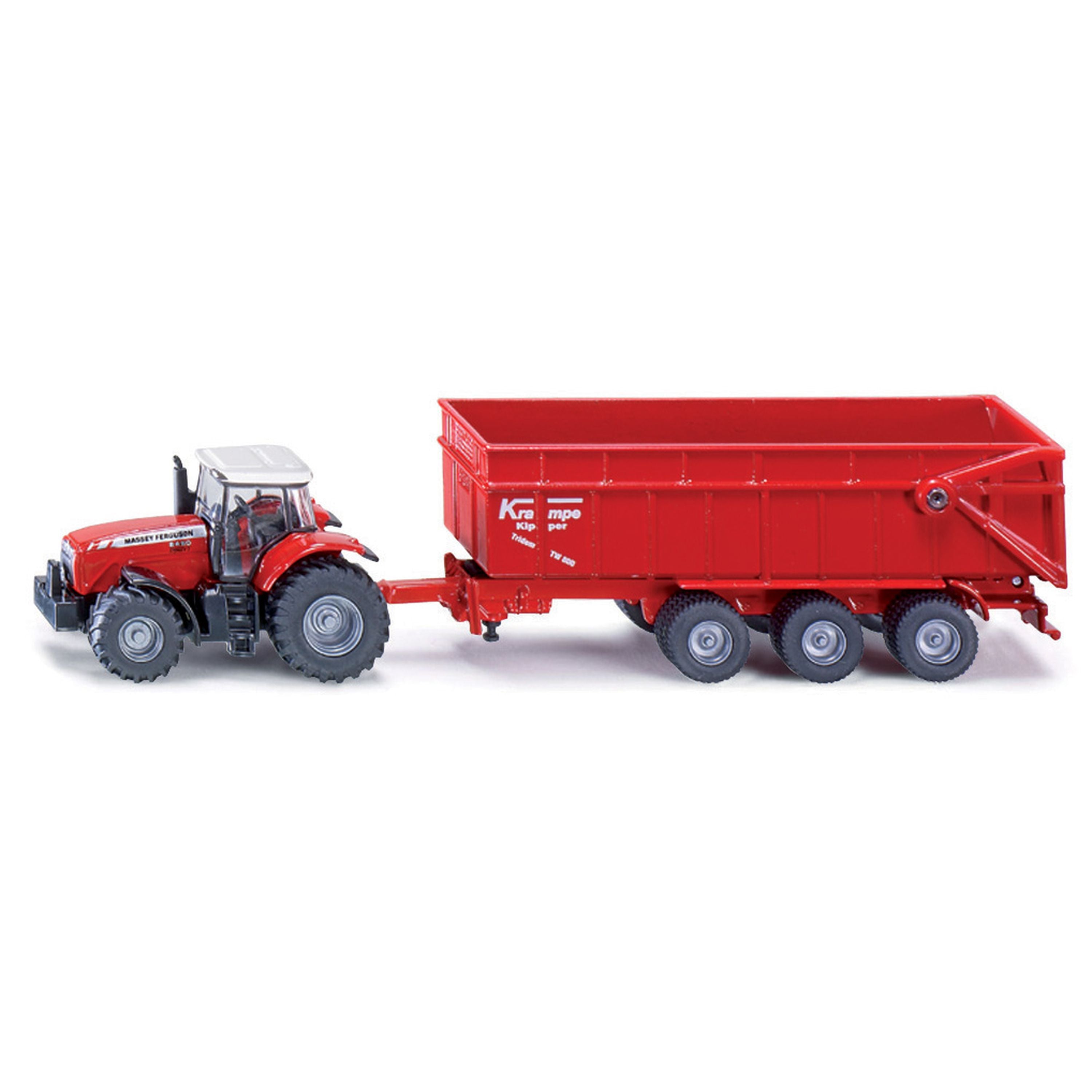 Siku 1844 1:87 Massey Ferguson 8480 Tractor With Tipping Trailer ...