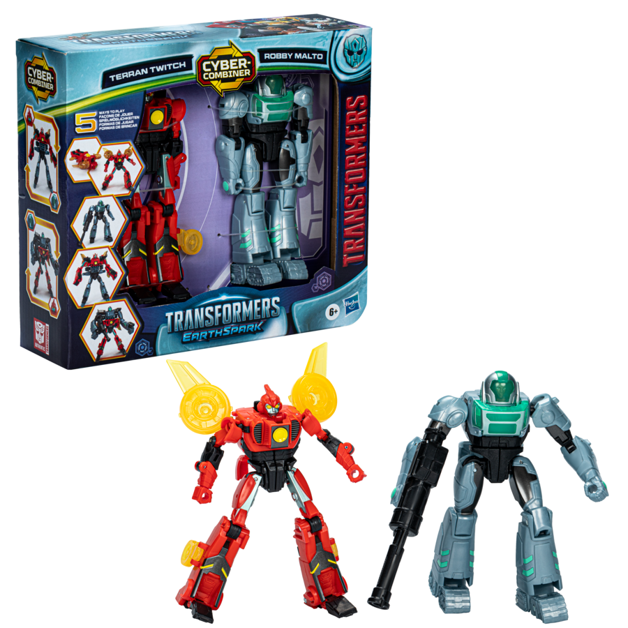 TRANSFORMERS EARTHSPARK CYBER-COMBINER TERRAN TWITCH AND ROBBY MALTO ...