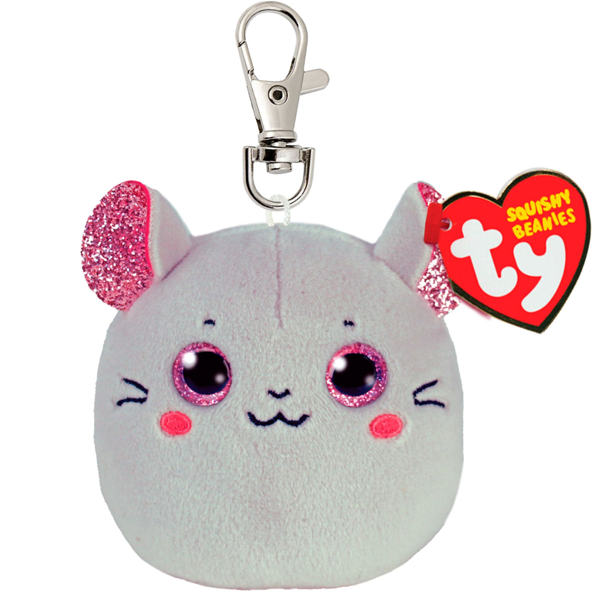 Ty Squishy Beanies Clip - Catnip Grey Mouse – Toyworld NZ