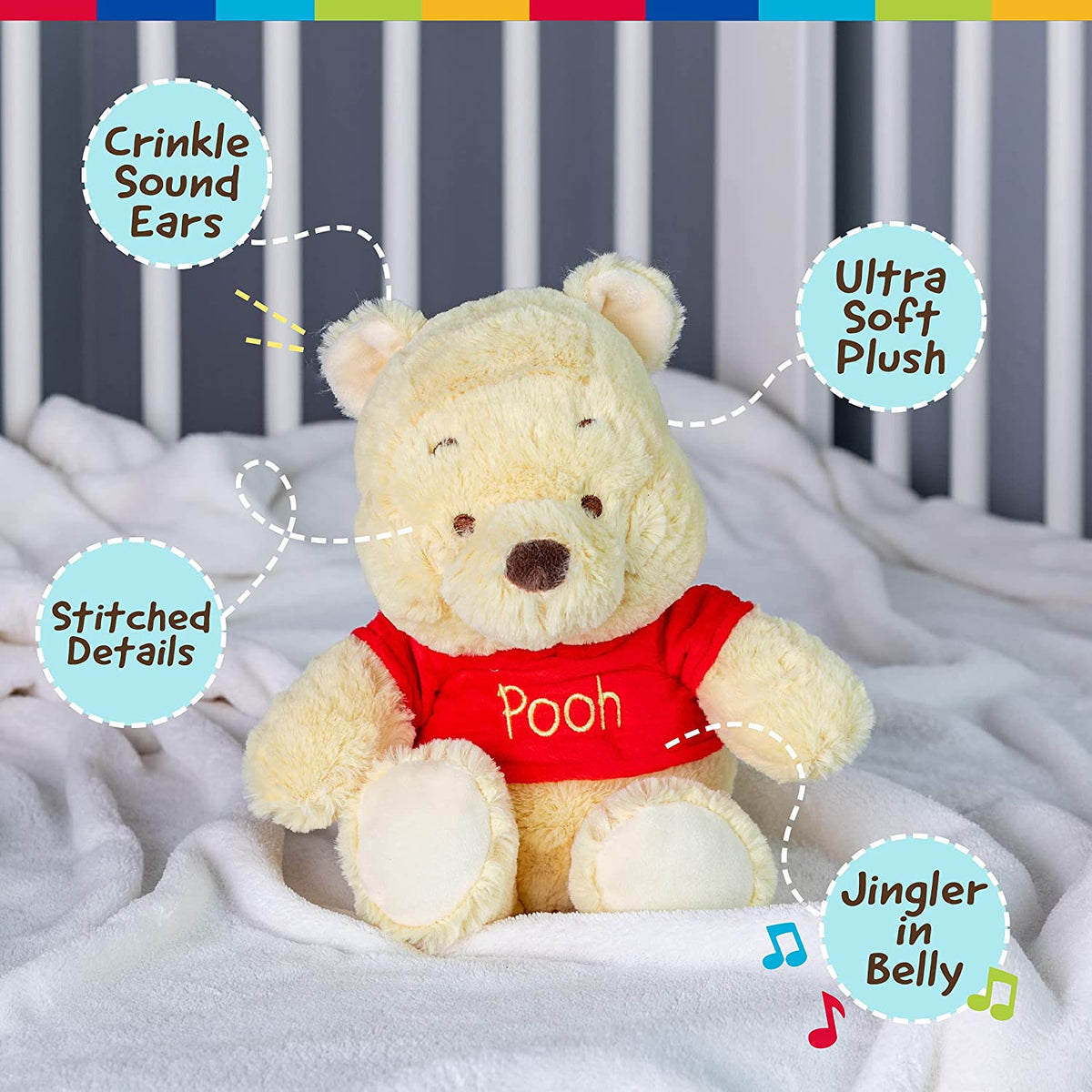 Winnie The Pooh Sensory Plush 23cm - Pooh – Toyworld NZ