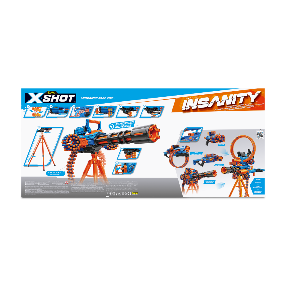 ZURU X Shot Insanity Motorised Rage Fire – Toyworld NZ