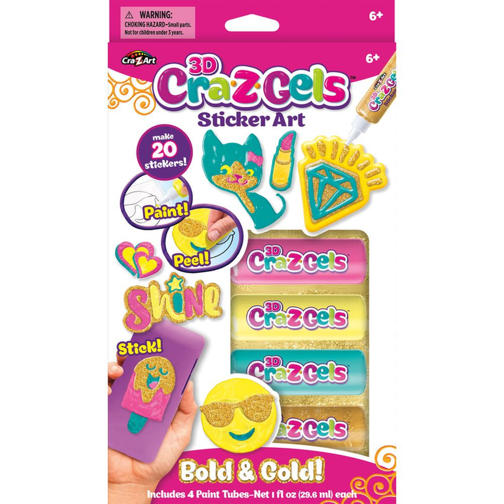 Cra-Z-Gels Sticker Art Bold & Gold | Toyworld NZ